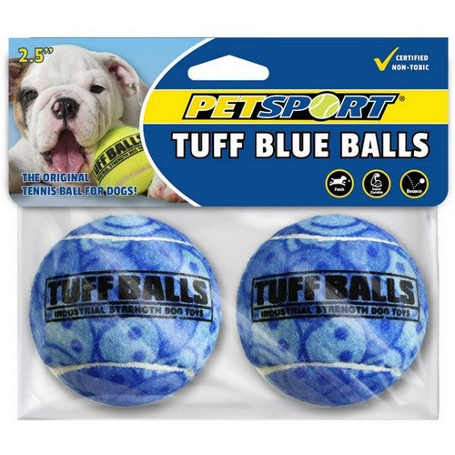 Tuff Ball Dog Toy Blue 2 count (2.5"D) by Petsport USA – peta2z