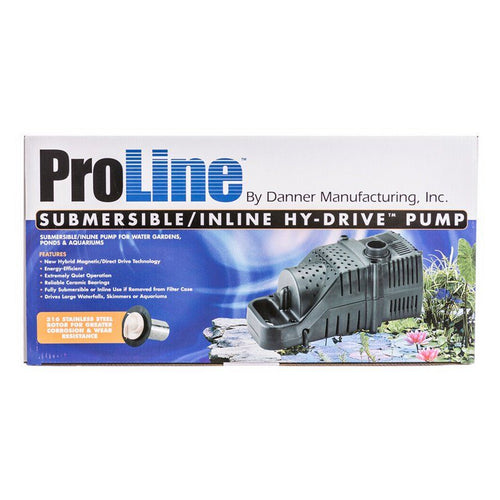 Pondmaster, ProLine Submersible/Inline Hy-Drive Pump, 3,200 GPH with 2 ...